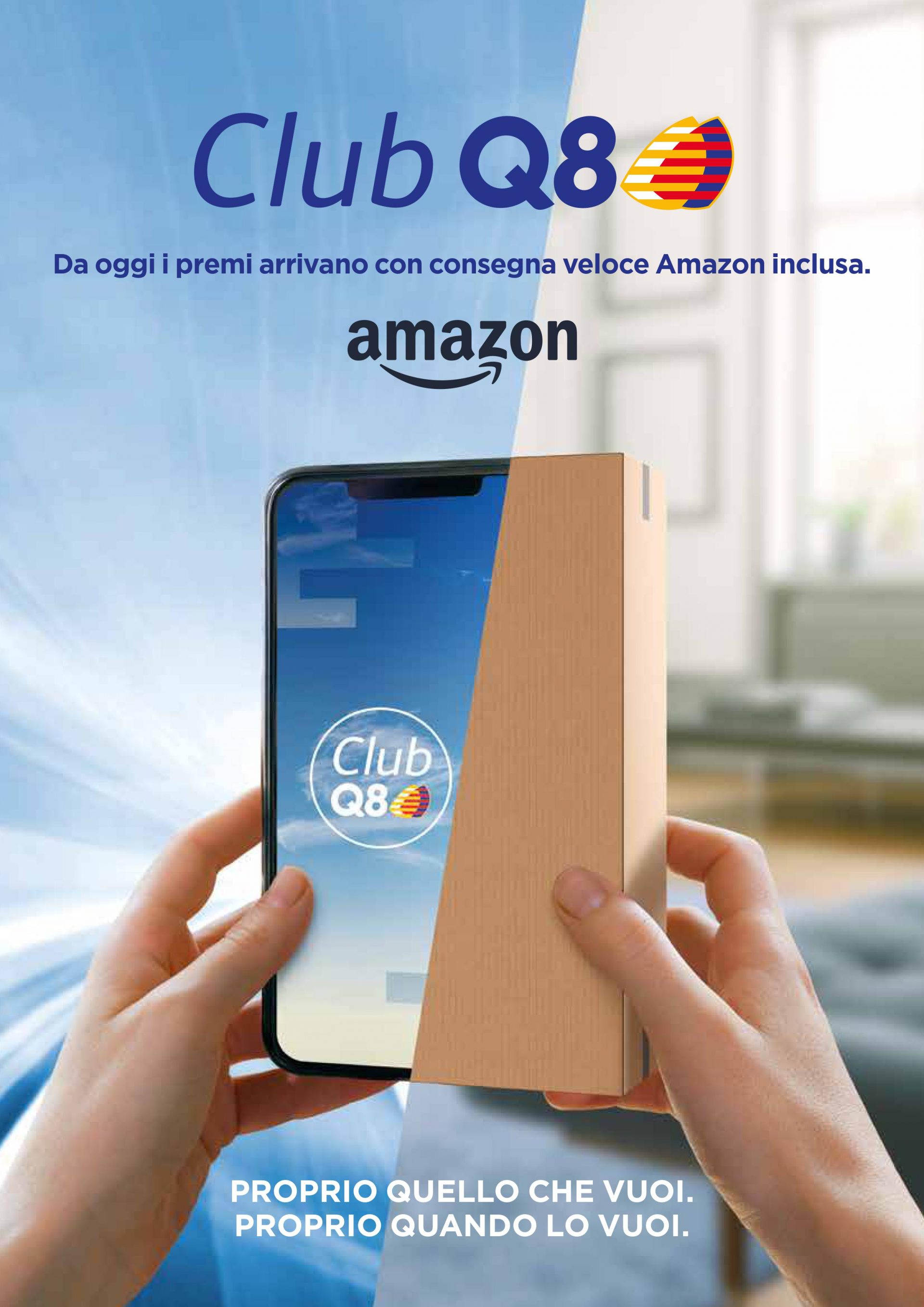 Club Q8, i premi a catalogo arrivano da ottobre, con Amazon
