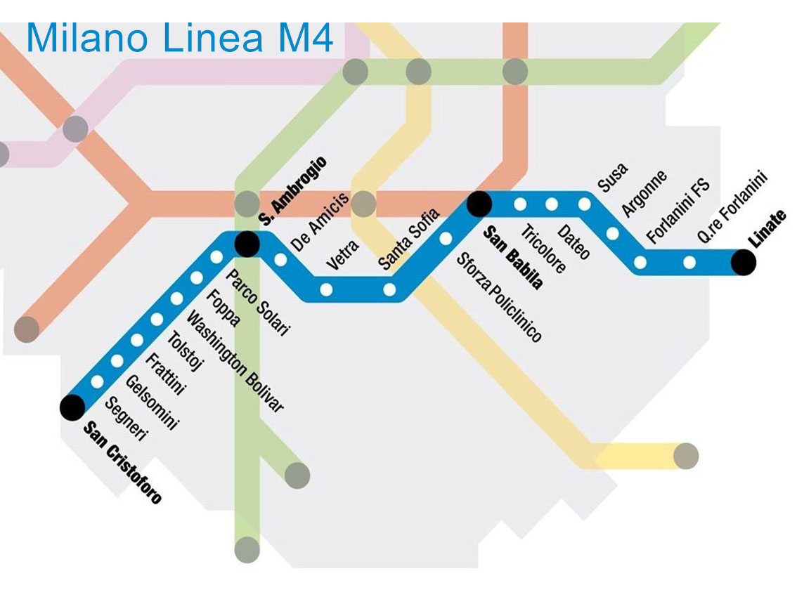 M4 Milano, si avvicina l'apertura della linea Blu da Linate.