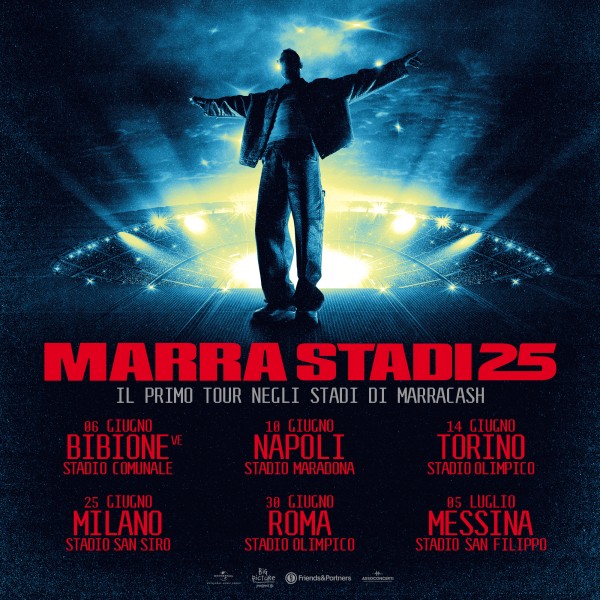 Marracash sarà in tour negli stadi di tutta Italia, nel 2025
