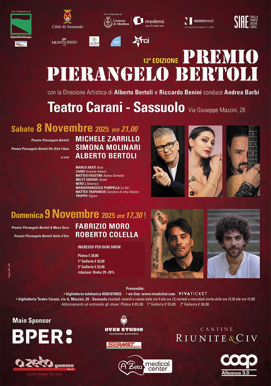"Premio Pierangelo Bertoli": giuria Sezione Nuovi Cantautori
